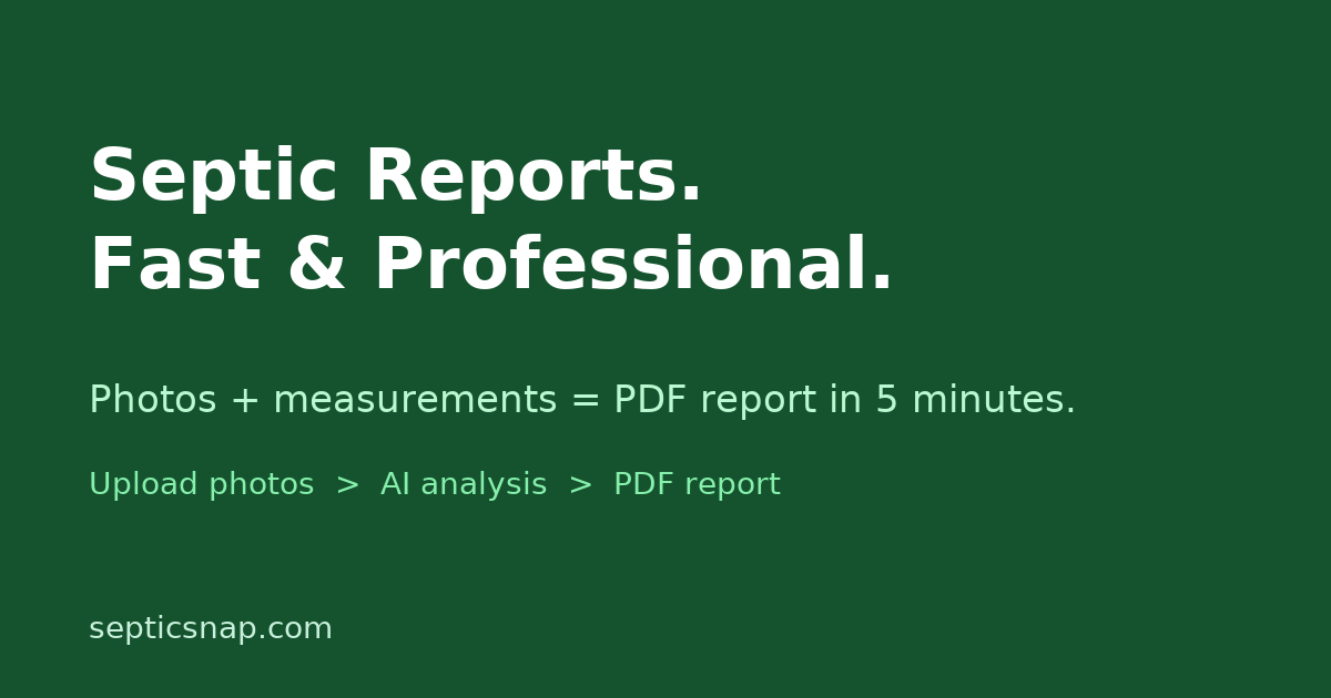 SepticSnap — AI Septic Inspection Reports in 5 Minutes